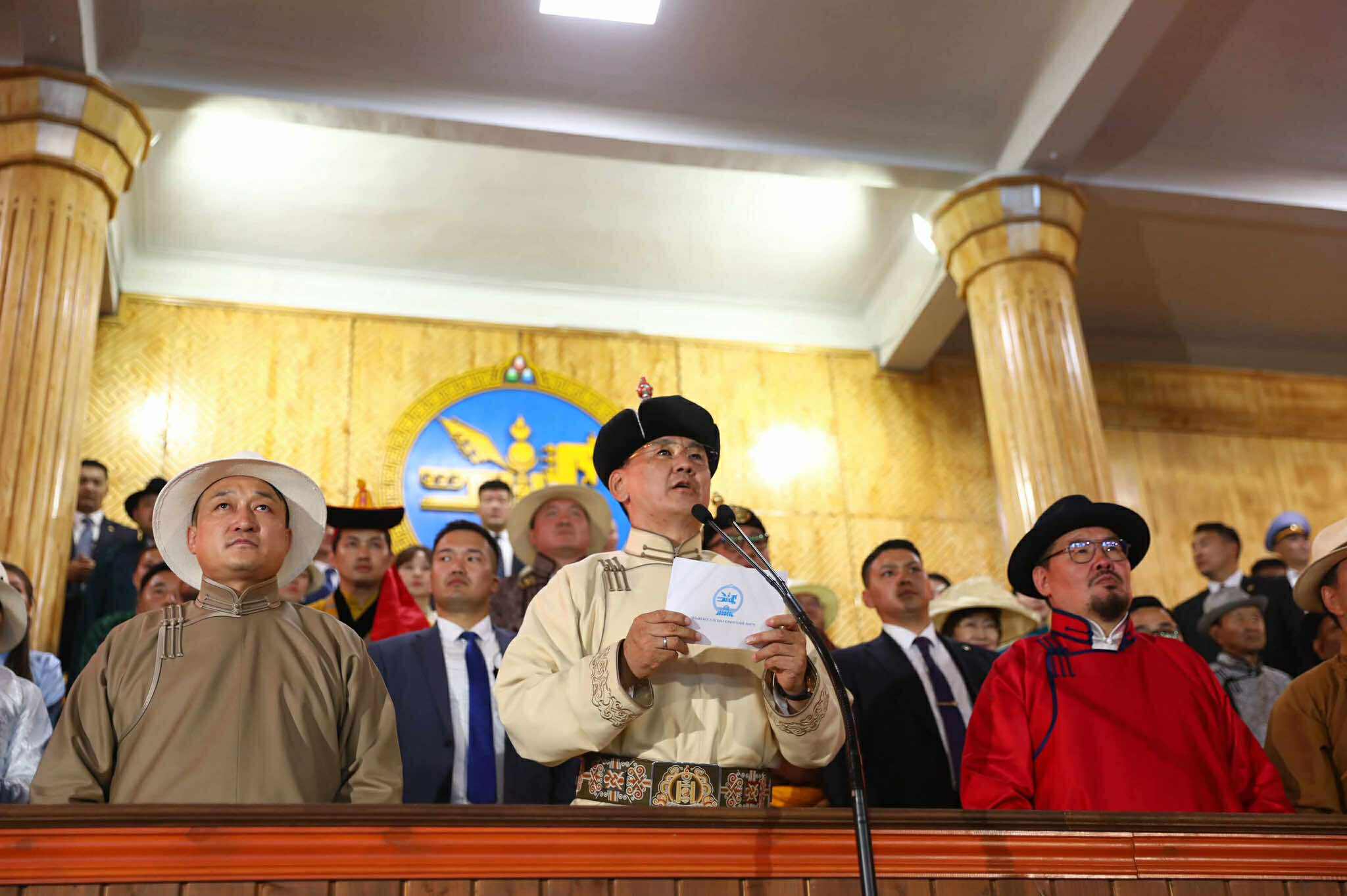 Монгол Улсын Ерөнхийлөгч У Хүрэлсүх Үндэсний их баяр наадмыг хааж үг хэллээ